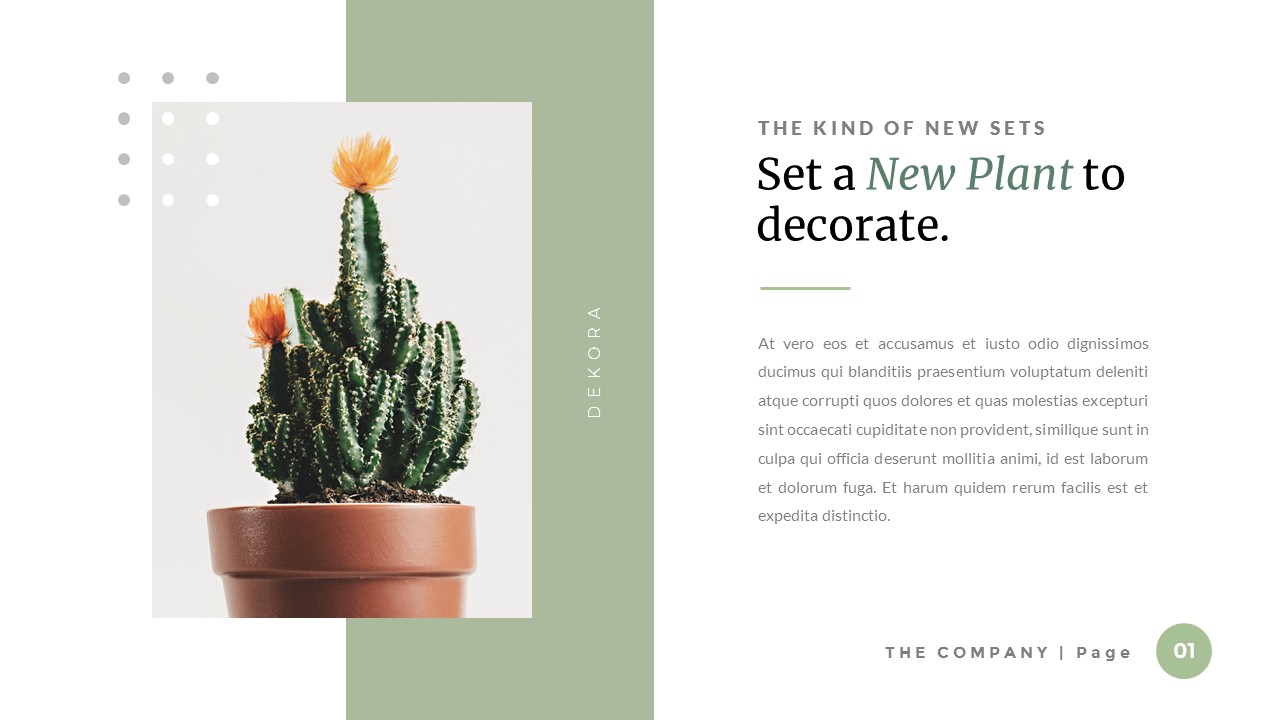 Dekora - Clean Decoration Powerpoint Template, Presentation Templates