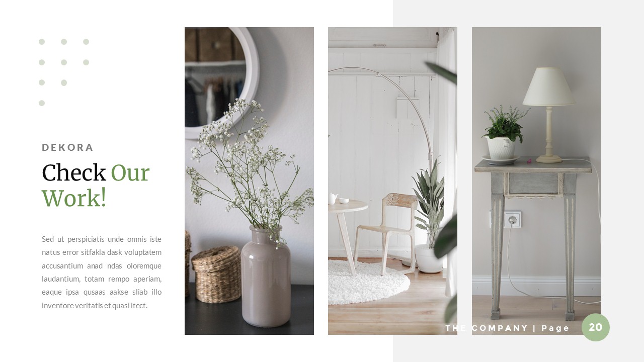 Dekora - Clean Decoration Powerpoint Template, Presentation Templates