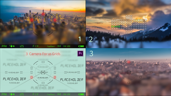 Photo Camera Focus Grid Points, Premiere Pro Templates | VideoHive