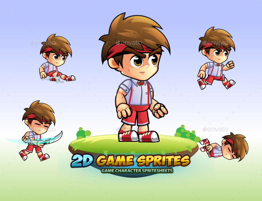 Jovi 2D Game Character Sprites, Game Assets | GraphicRiver