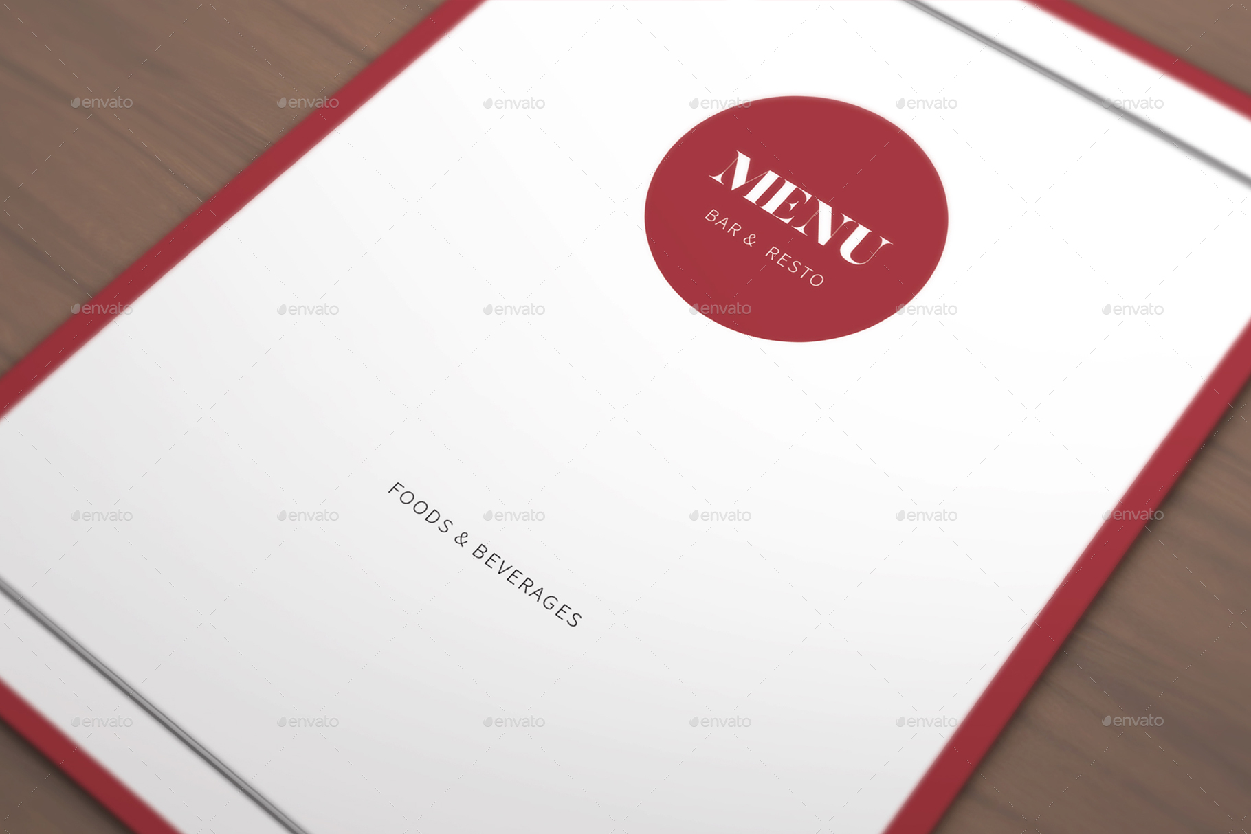 Menu Red Dot Template, Print Templates | GraphicRiver