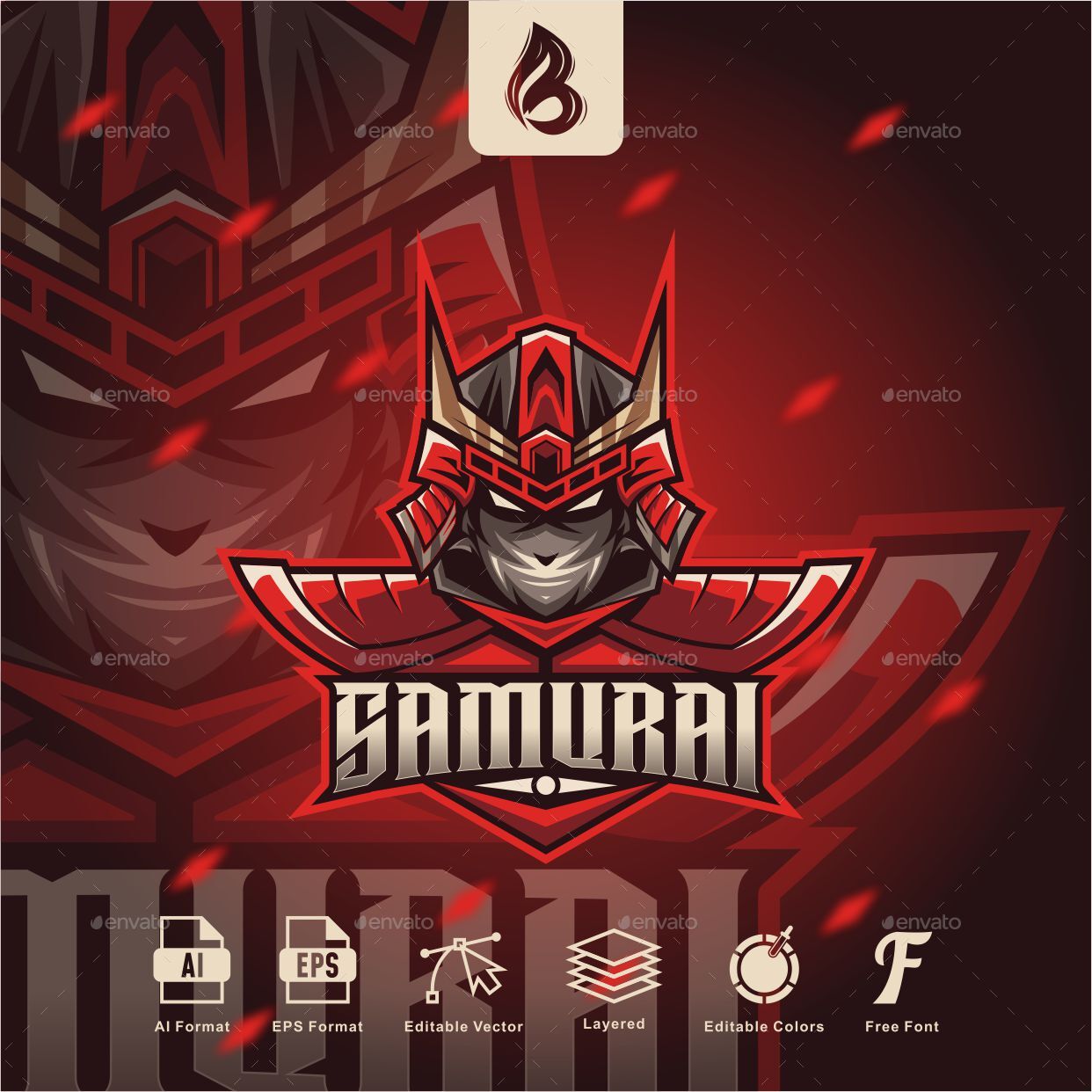 Samurai Logo, Logo Templates | GraphicRiver