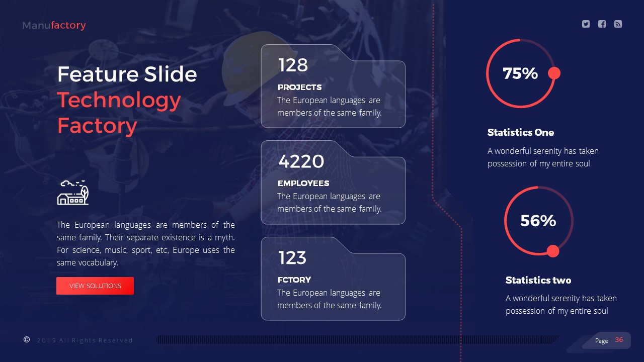 Manufactory – Industry & Factory Keynote Template, Presentation Templates