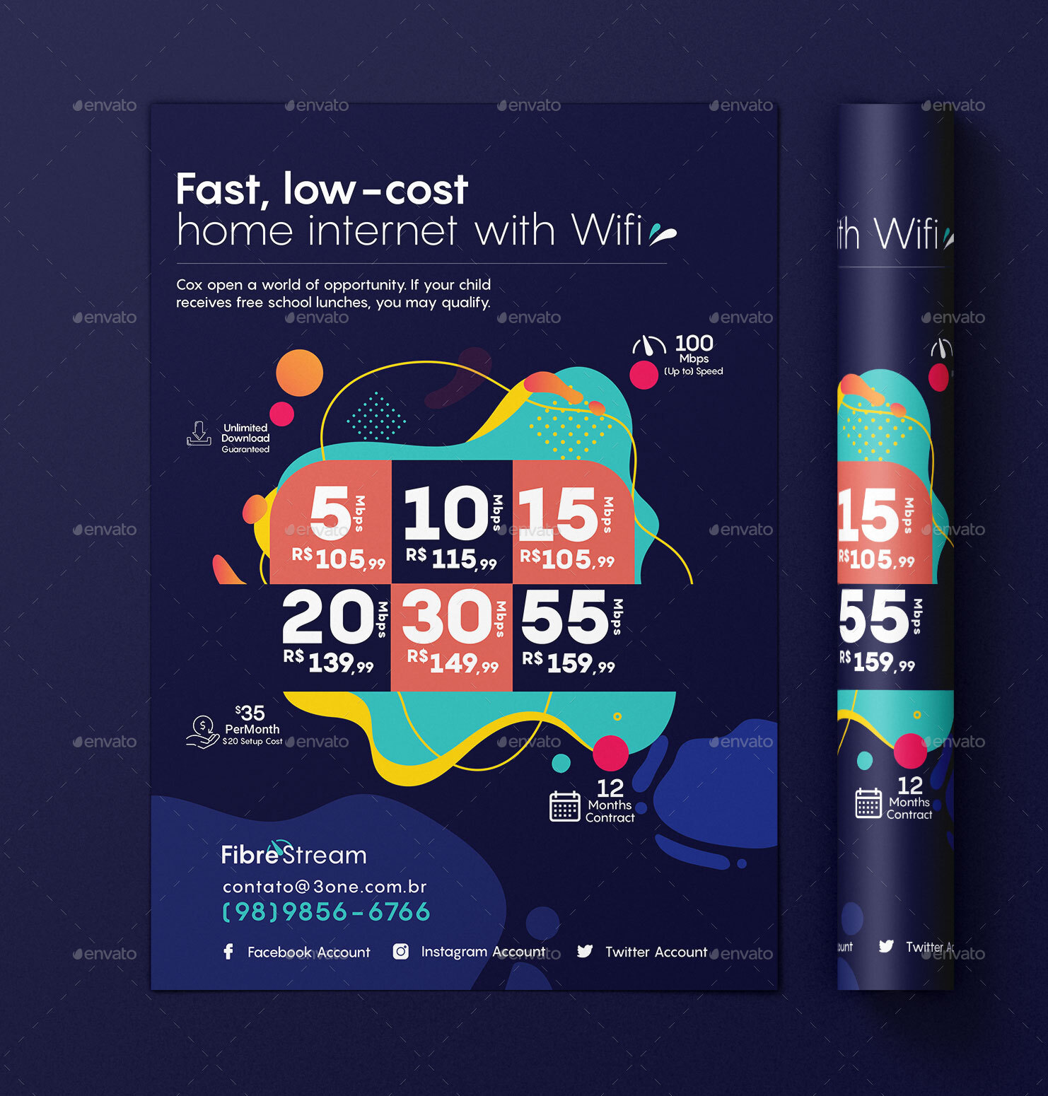 Internet Broadband Promotion Flyer, Print Templates | GraphicRiver