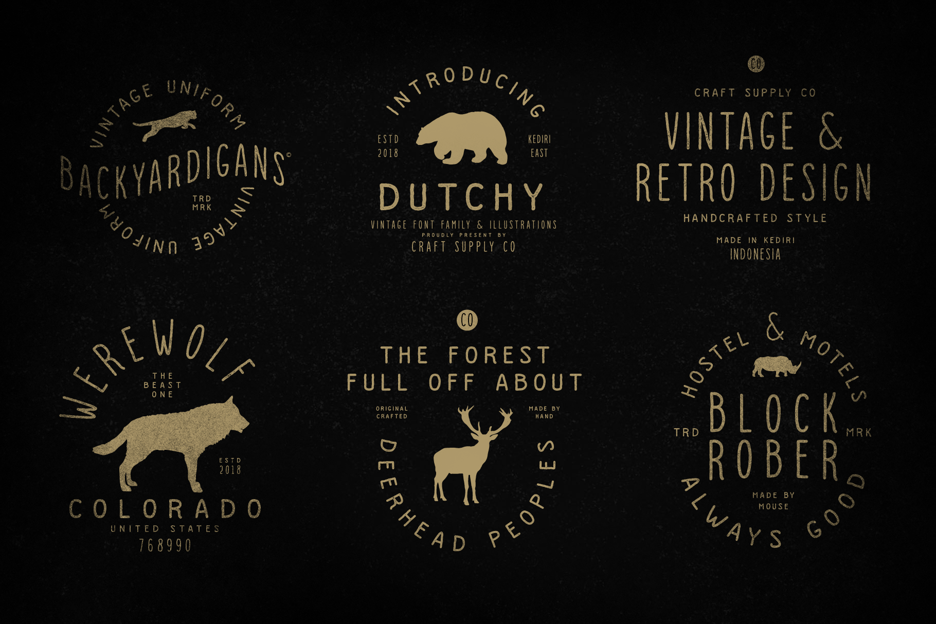 Dutchy - Vintage Type Family, Fonts | GraphicRiver