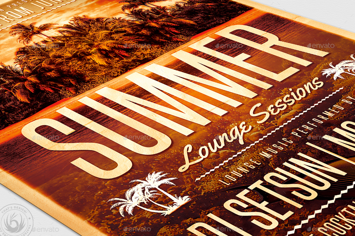 Summer Lounge Flyer Template V2, Print Templates | GraphicRiver