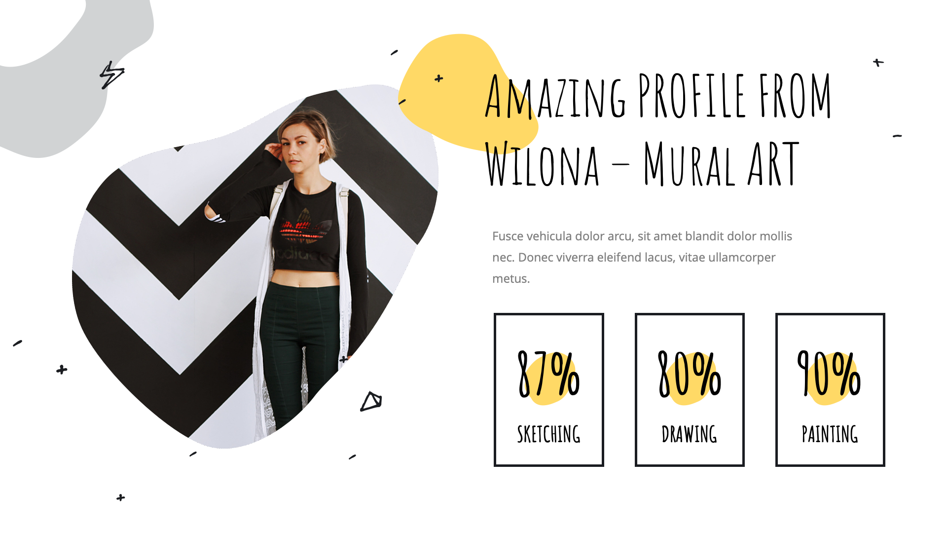 LINIA - Line Illustration Powerpoint Template, Presentation Templates