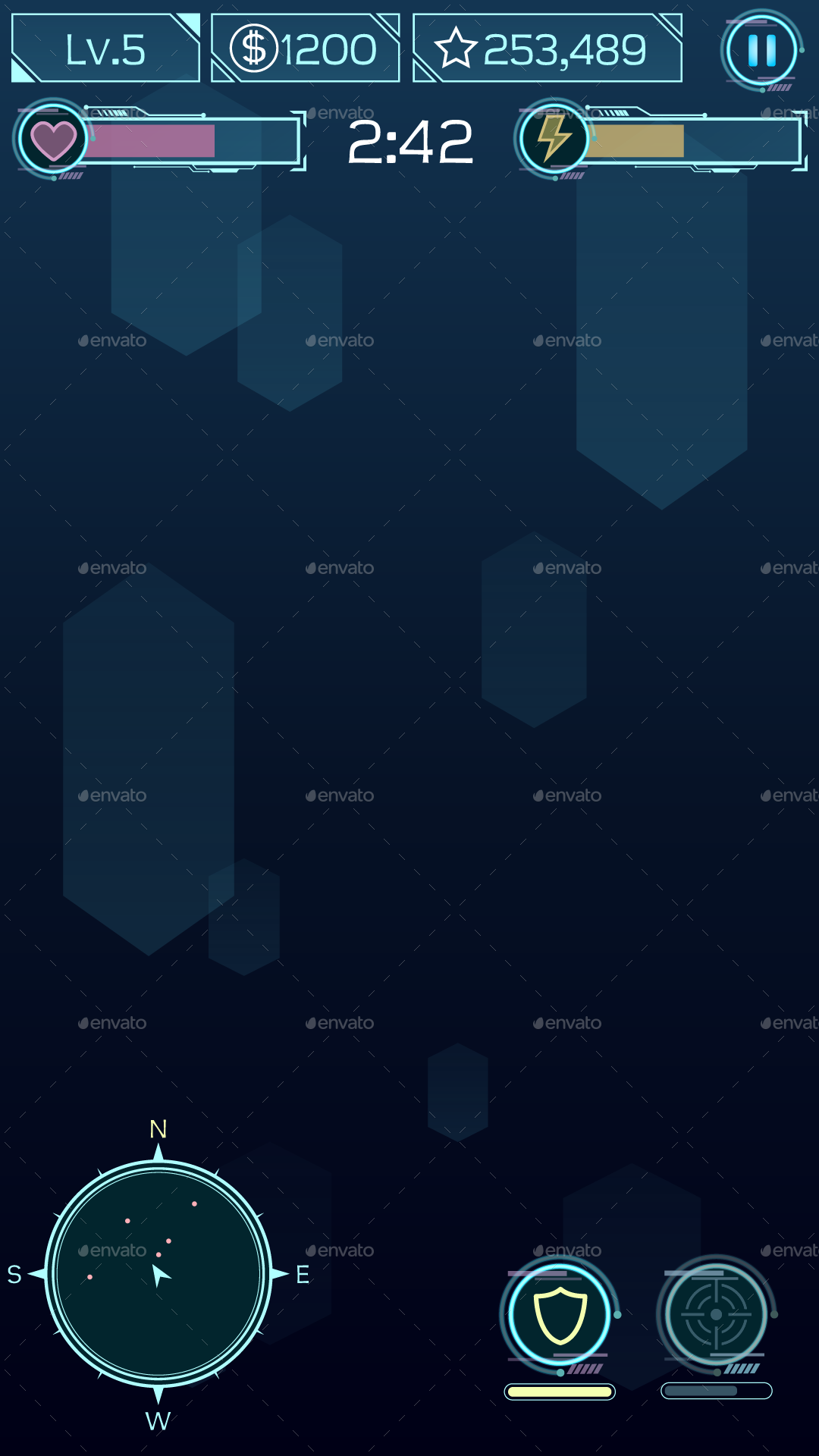 Space Theme GUI Pack 4, Game Assets | GraphicRiver