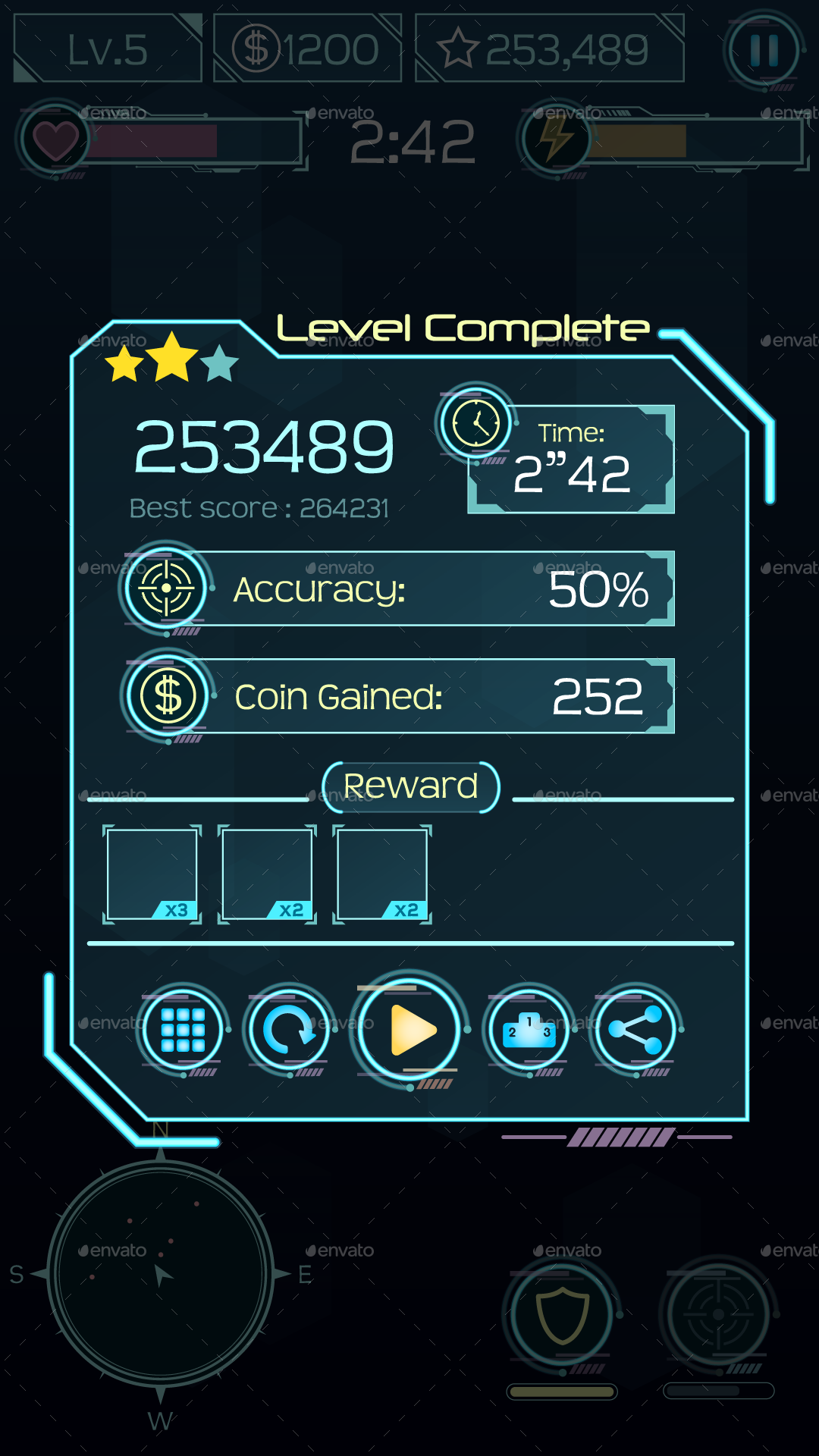 Space Theme GUI Pack 4, Game Assets | GraphicRiver