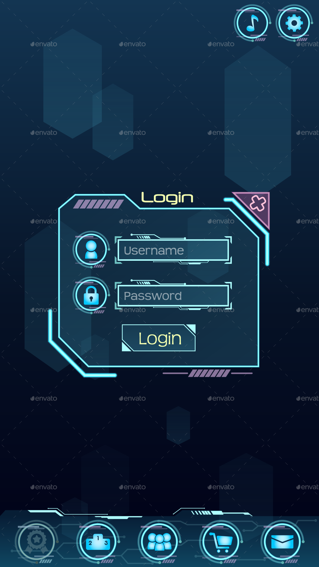 Space Theme GUI Pack 4, Game Assets | GraphicRiver