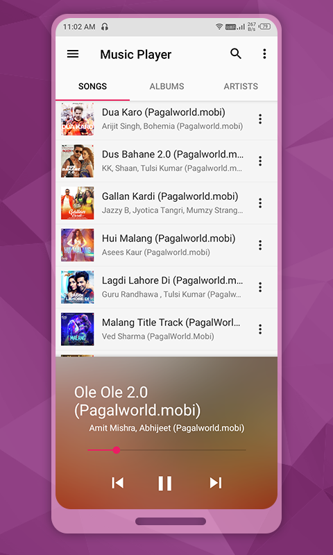 Music Player - Android Music Player Source Code by MitulMoradiya ...
