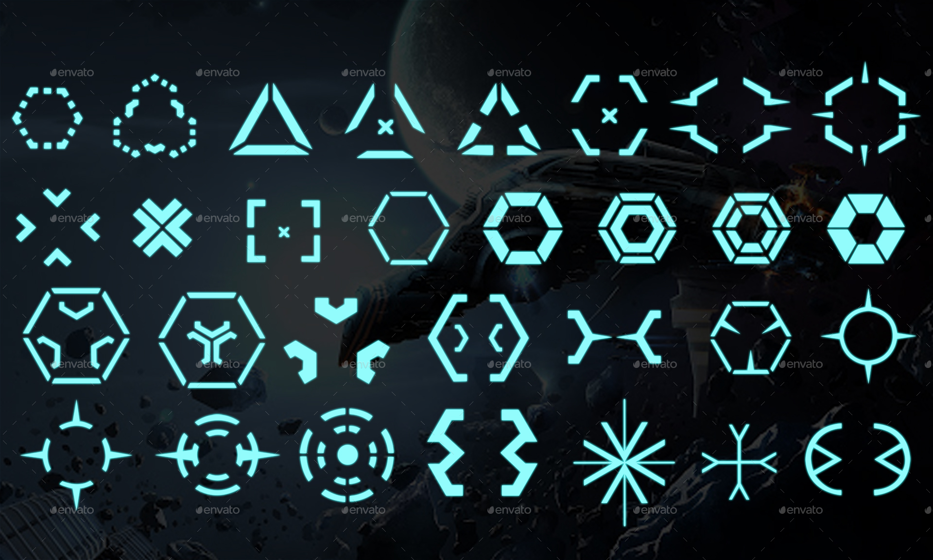 SciFi Icons Pack, Game Assets | GraphicRiver