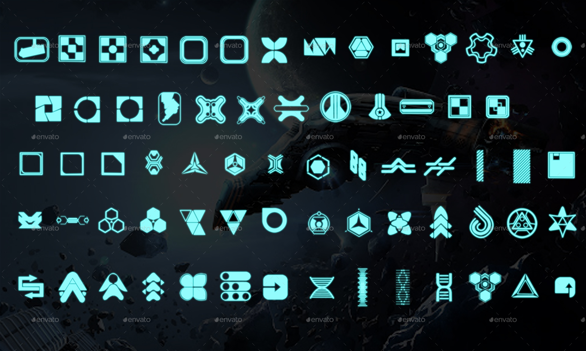 SciFi Icons Pack, Game Assets | GraphicRiver