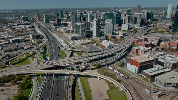 Busy Highway Intersection Bird Eye Aerial View, Stock Footage | VideoHive