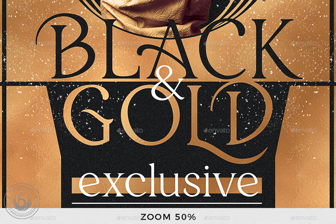 Black and Gold Flyer Template V20, Print Templates | GraphicRiver