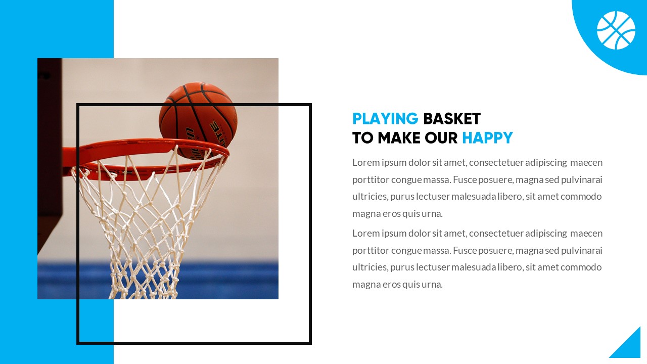 Basket – Basketball Sports Club Powerpoint Template, Presentation Templates