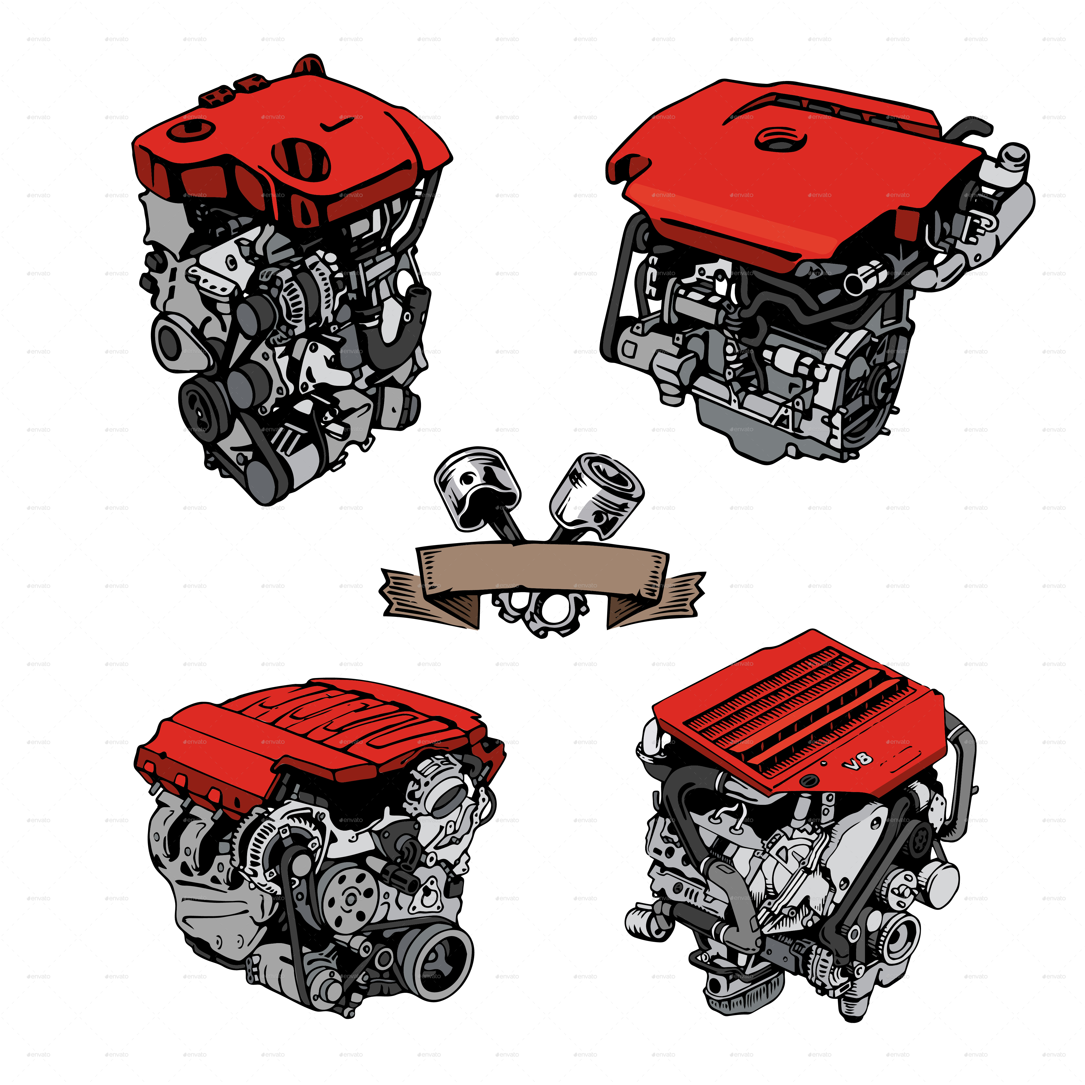 Engine, Vectors | GraphicRiver