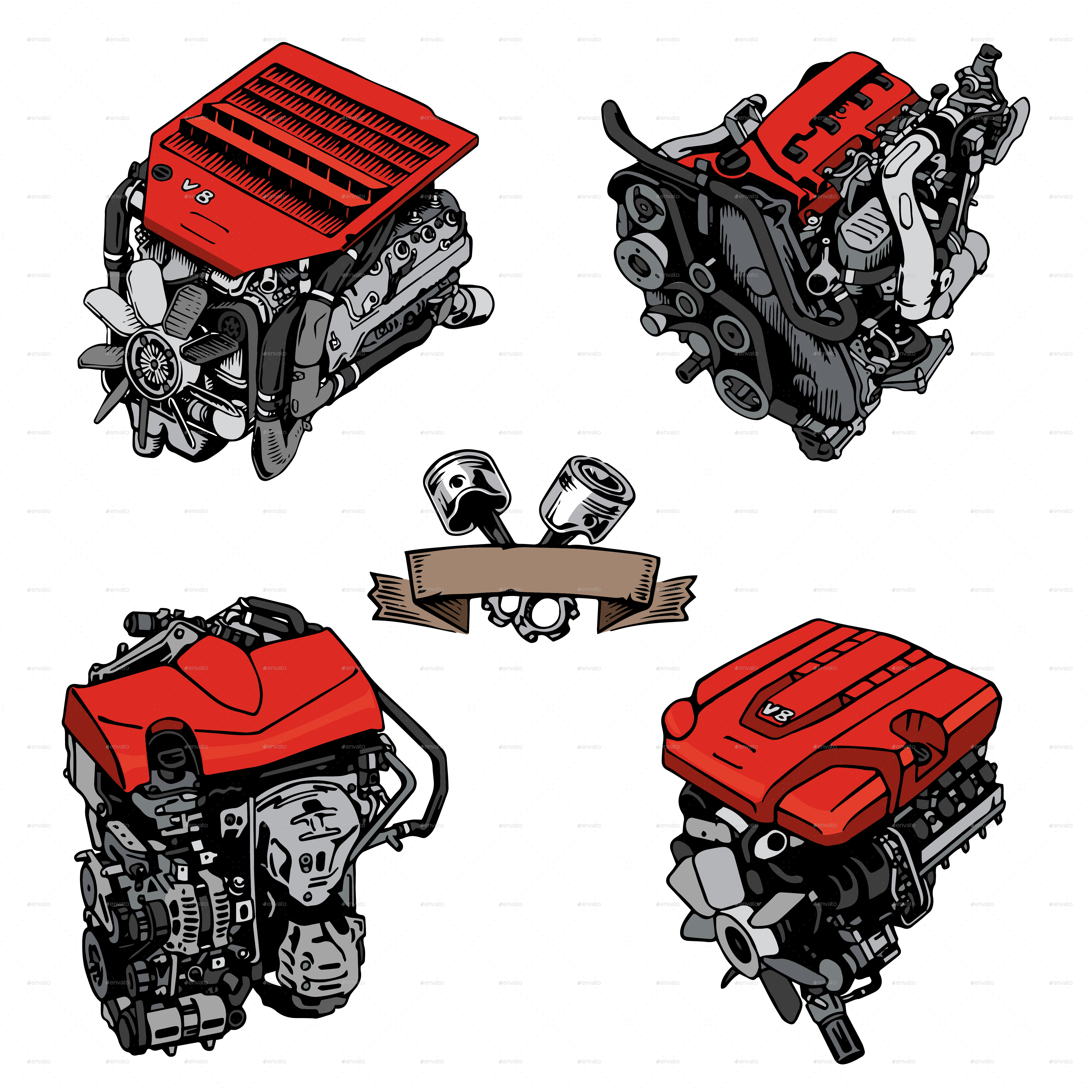 Engine, Vectors | GraphicRiver