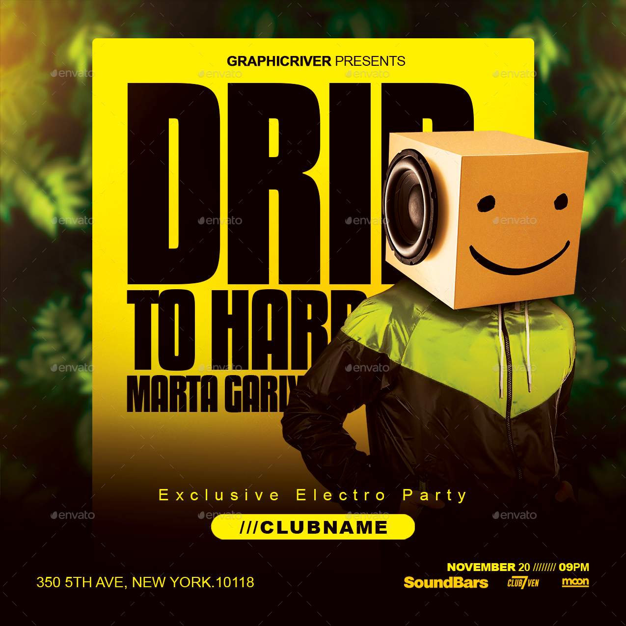 Drip To Hard Flyer Template, Print Templates | GraphicRiver