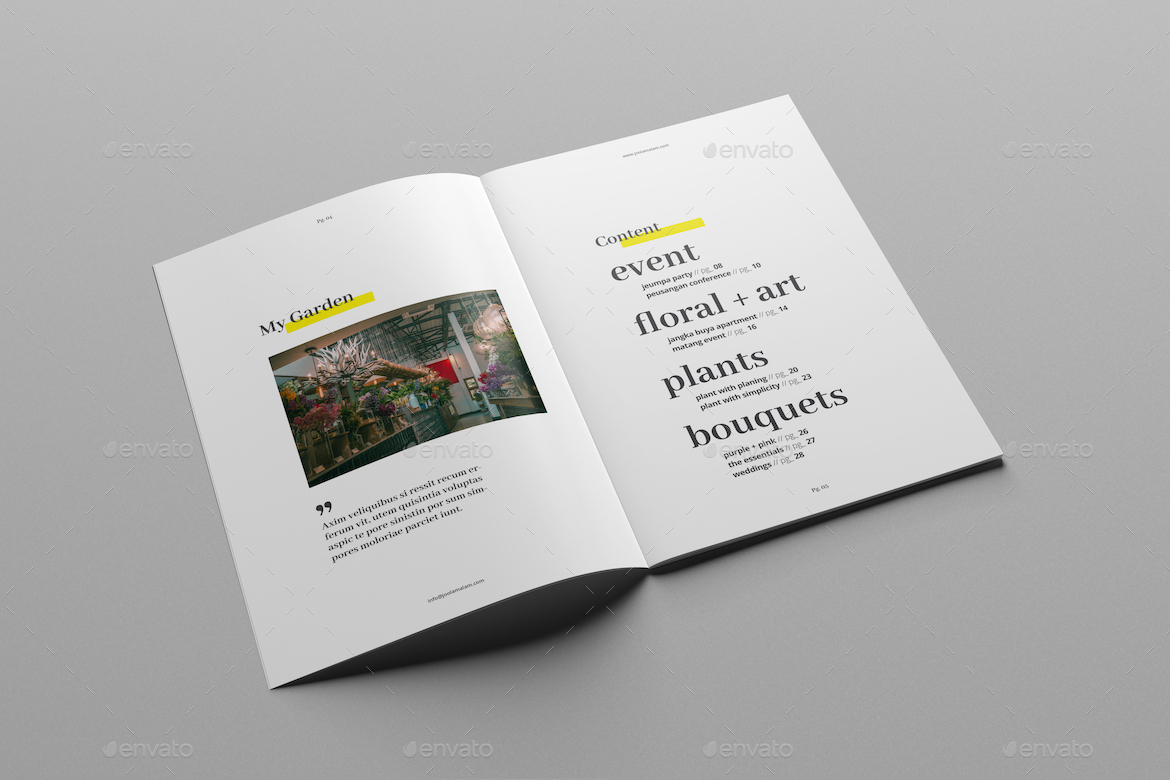 Floral Design Portfolio, Print Templates | GraphicRiver