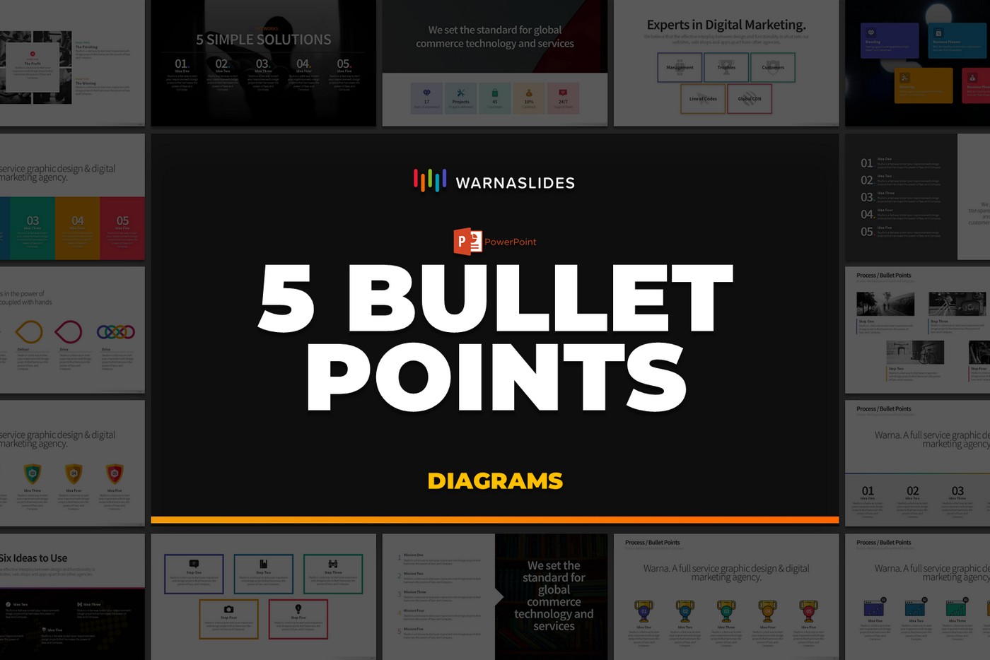 5 Bullet Points PowerPoint Template, Presentation Templates | GraphicRiver