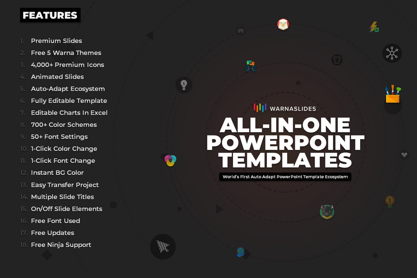 6 Bullet Points PowerPoint Template by WarnaSlides | GraphicRiver