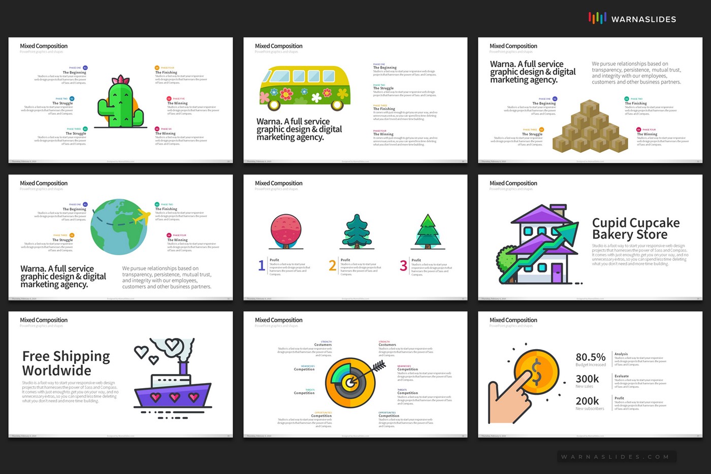 Mixed Graphics PowerPoint Template, Presentation Templates | GraphicRiver