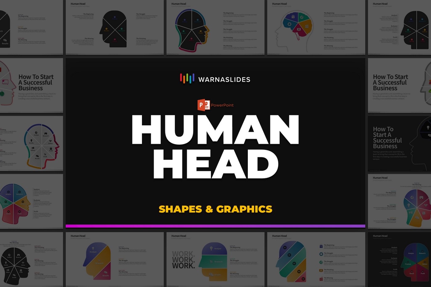 Human Head Shape PowerPoint Template, Presentation Templates | GraphicRiver