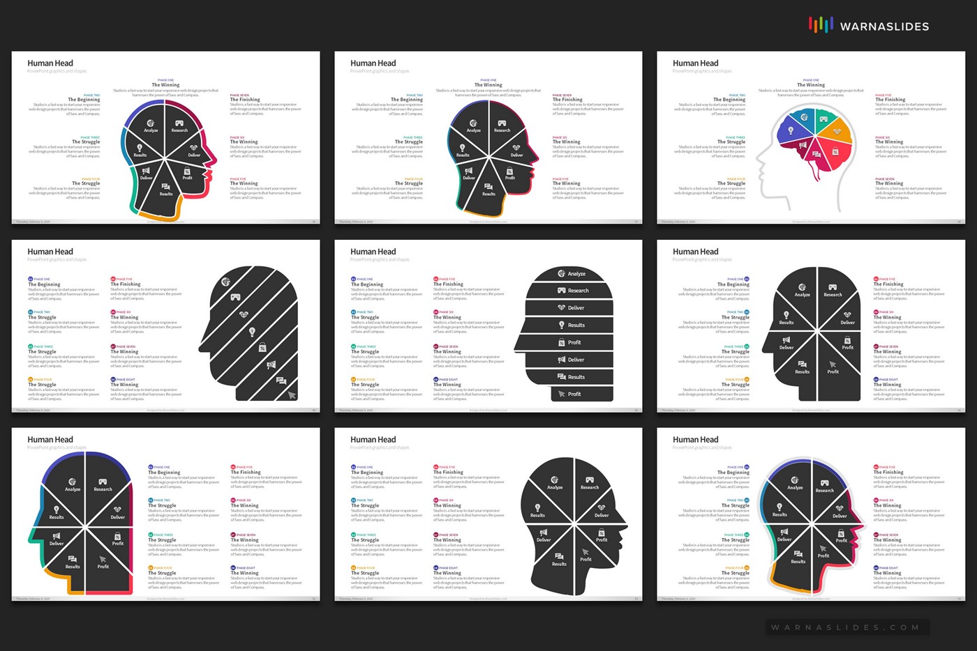 Human Head Shape PowerPoint Template, Presentation Templates | GraphicRiver