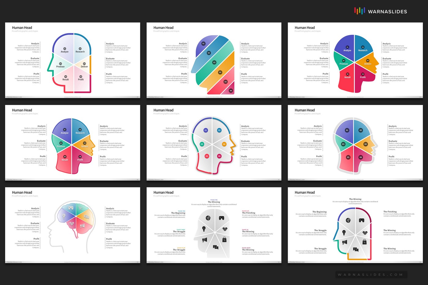 Human Head Shape PowerPoint Template, Presentation Templates | GraphicRiver