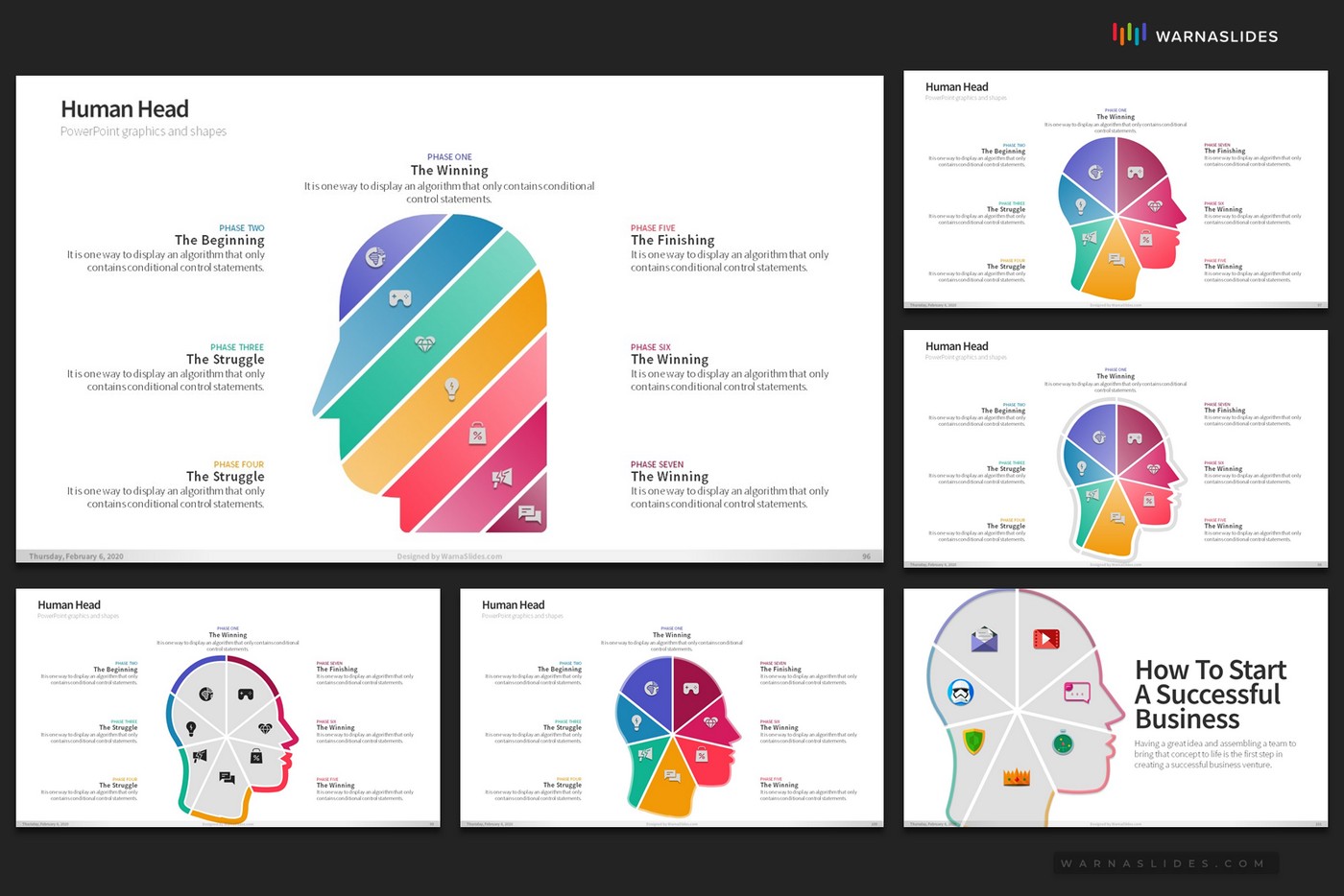 Human Head Shape PowerPoint Template, Presentation Templates | GraphicRiver