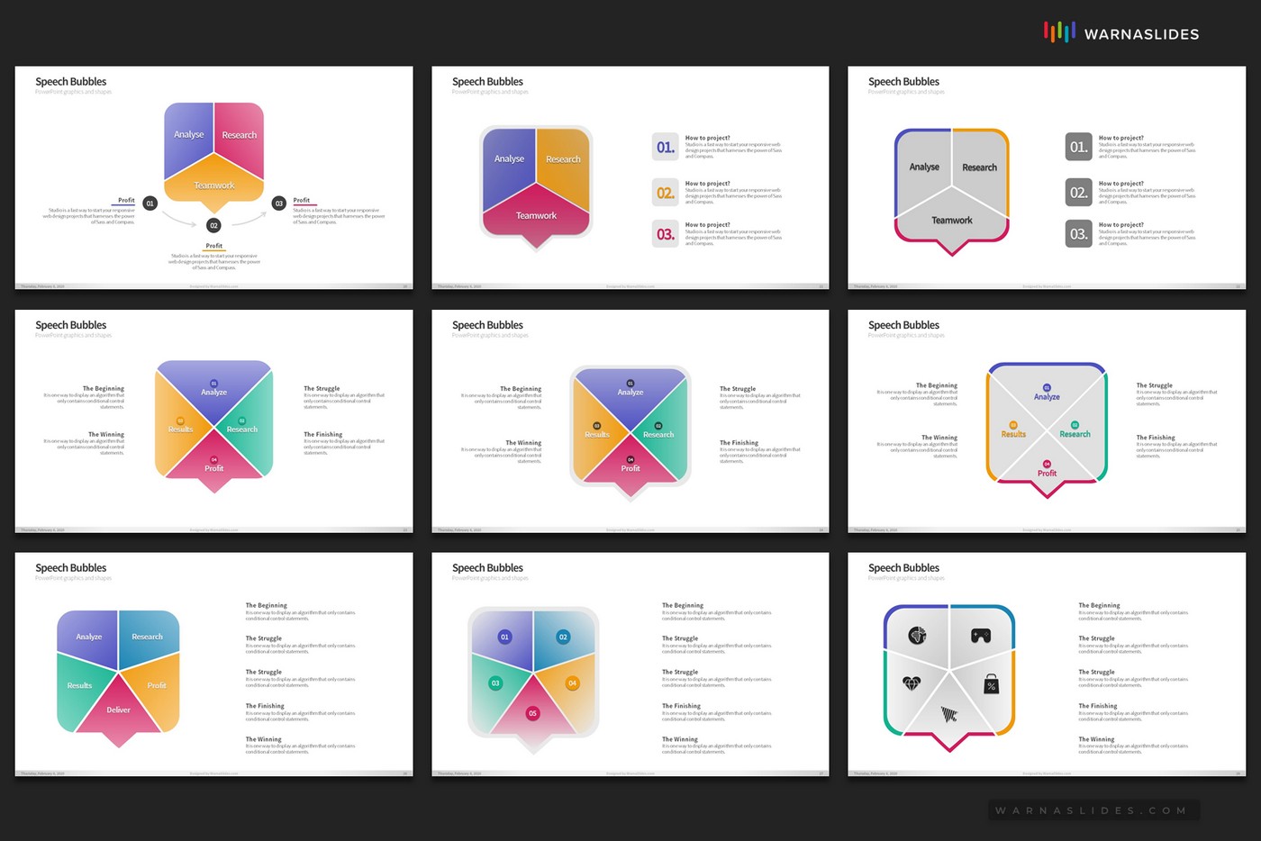 Speech Bubble Shape PowerPoint Template, Presentation Templates ...