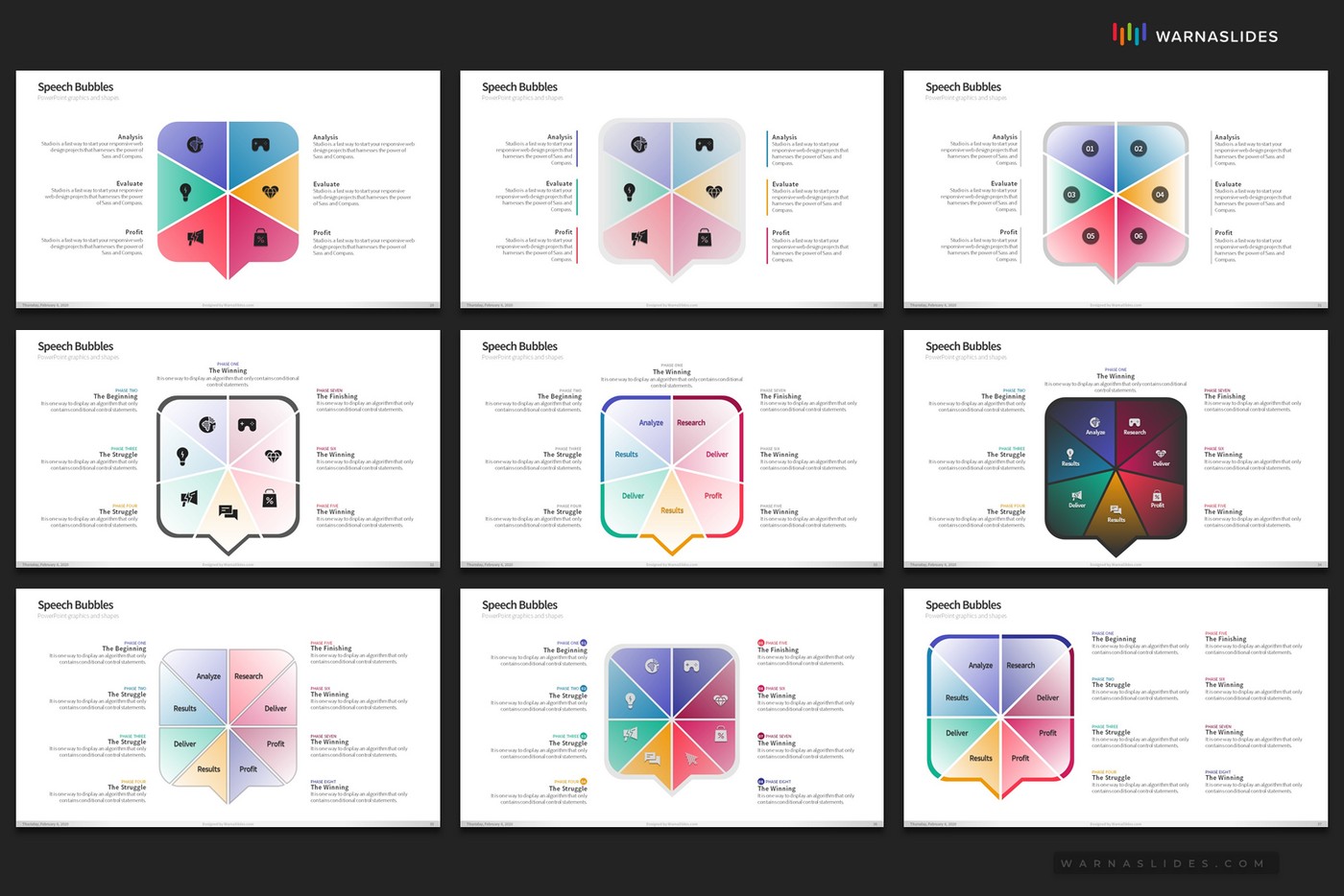 Speech Bubble Shape PowerPoint Template, Presentation Templates ...