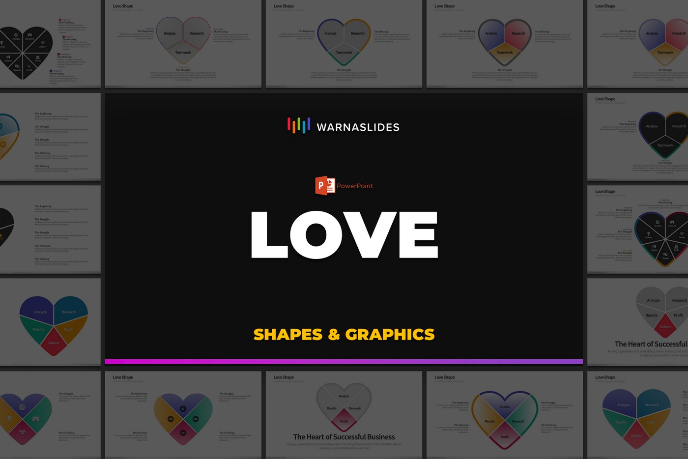 Love Heart Shape PowerPoint Template, Presentation Templates | GraphicRiver