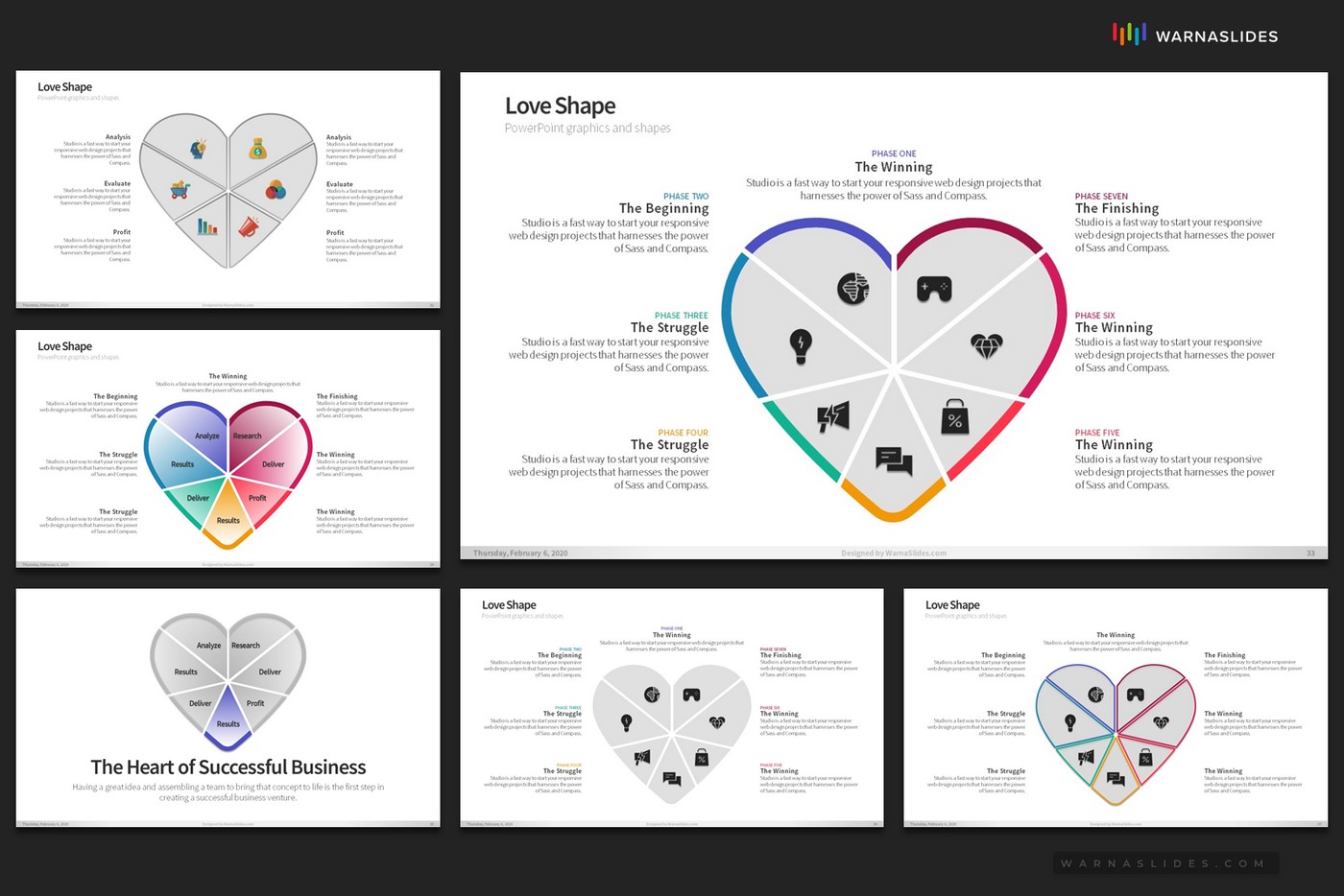 Love Heart Shape PowerPoint Template, Presentation Templates | GraphicRiver