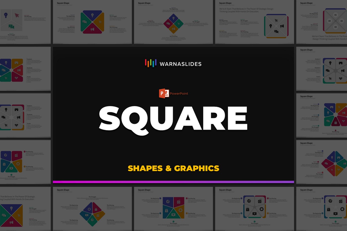 Square Shape PowerPoint Template, Presentation Templates | GraphicRiver