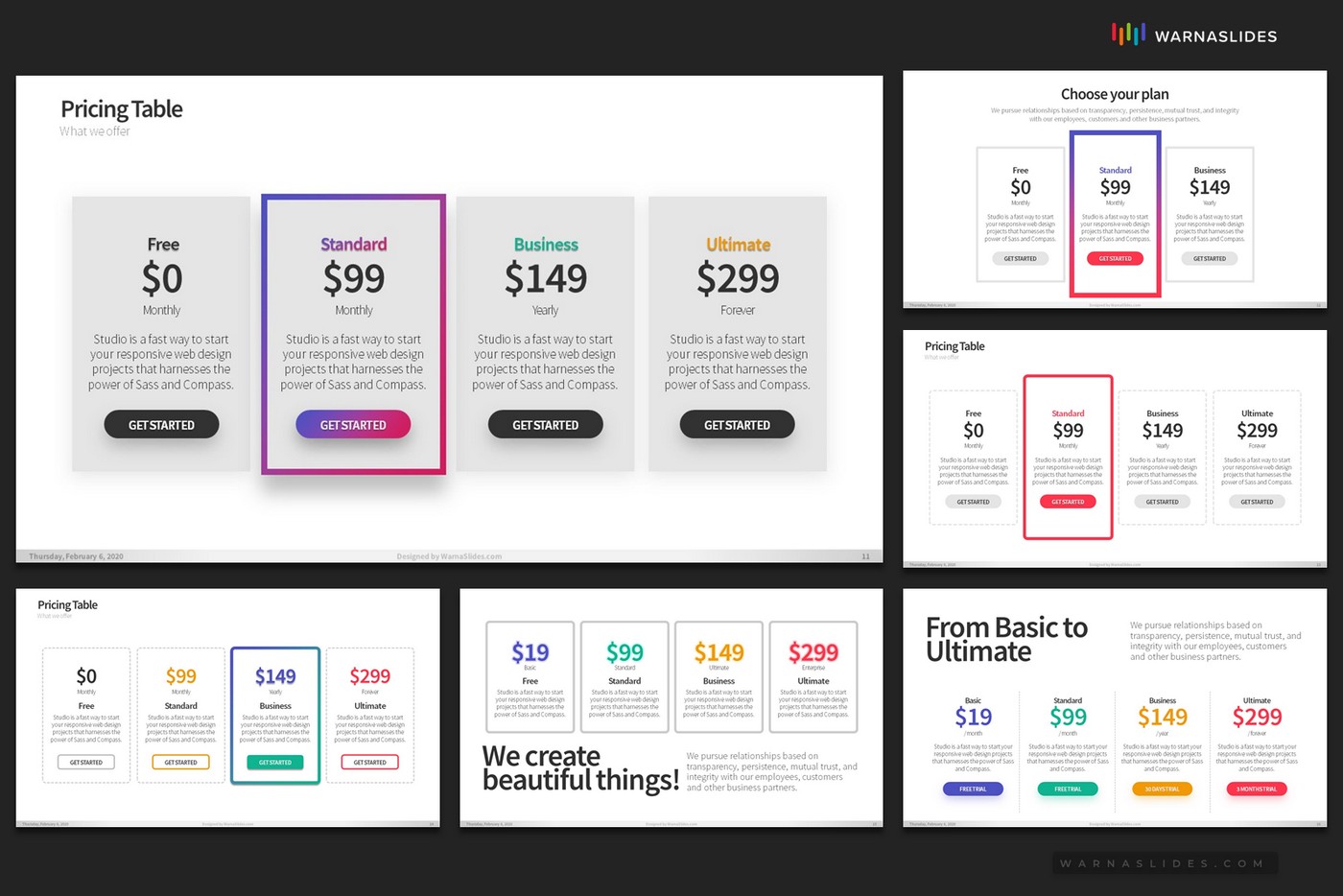 Pricing Table PowerPoint Template, Presentation Templates | GraphicRiver