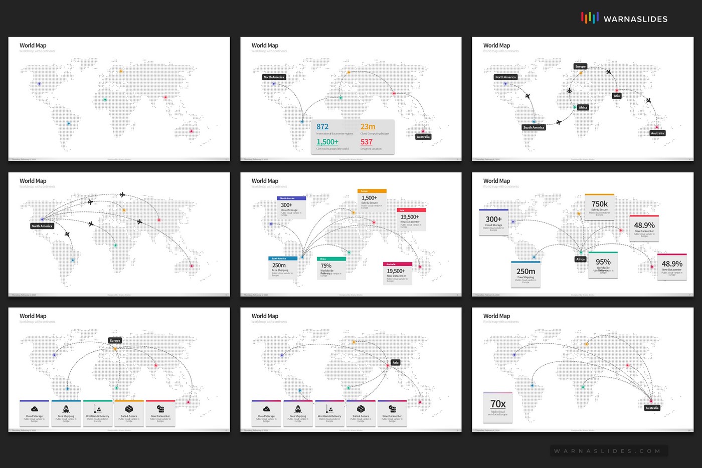 World Map Data PowerPoint Template, Presentation Templates | GraphicRiver