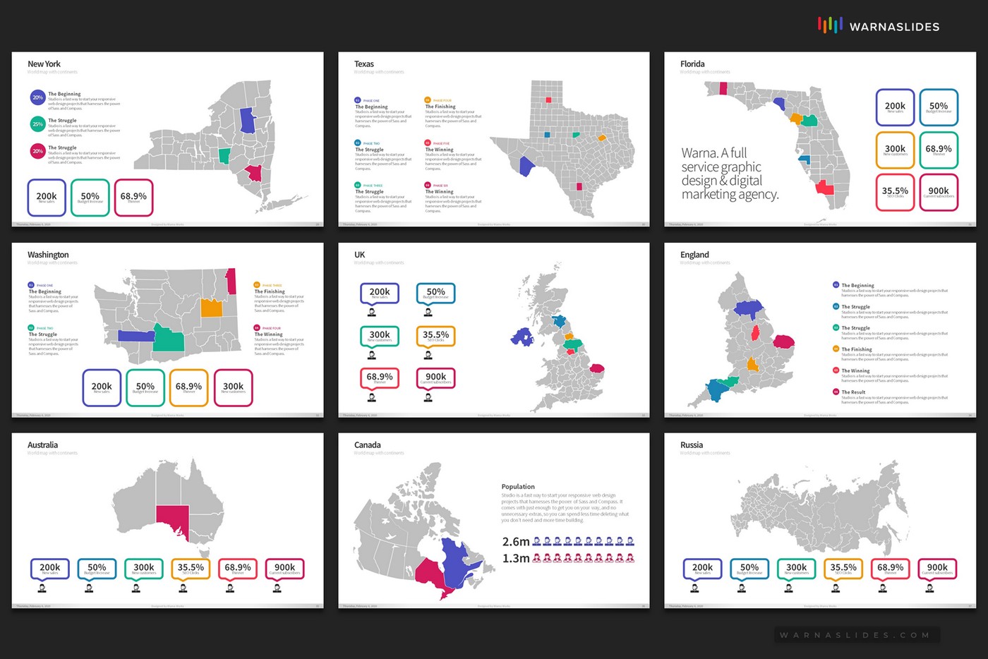 World Map Data PowerPoint Template, Presentation Templates | GraphicRiver