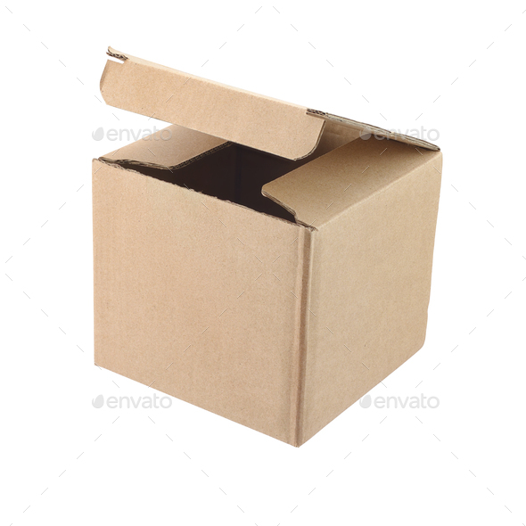 Cube cardboard box isolated Stock Photo by Ha4ipuri | PhotoDune