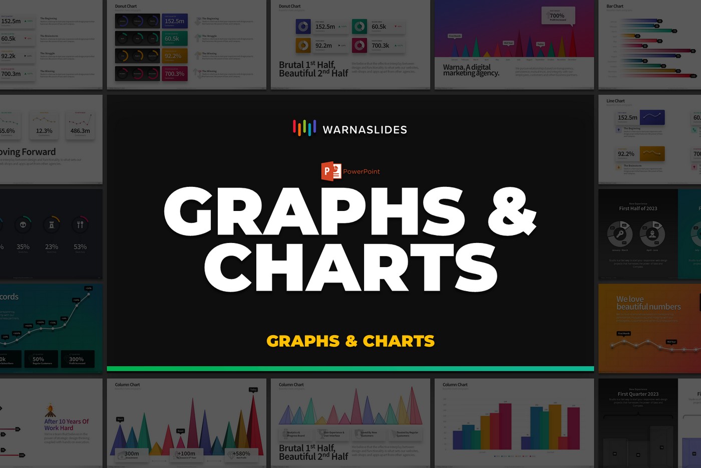 Graphs & Charts PowerPoint Template, Presentation Templates | GraphicRiver
