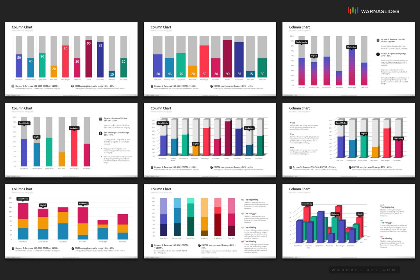 Graphs & Charts PowerPoint Template, Presentation Templates | GraphicRiver