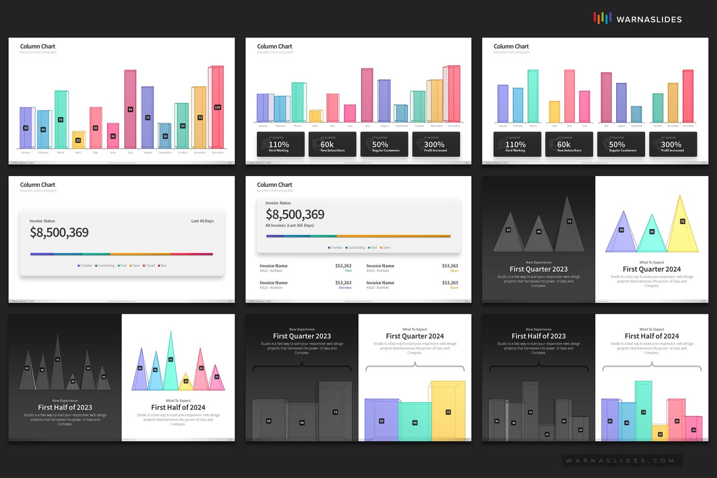 Graphs & Charts PowerPoint Template, Presentation Templates | GraphicRiver
