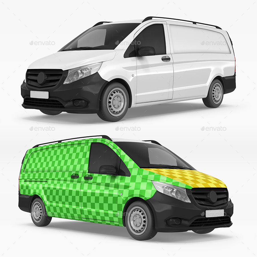 Long Panel Van Mock-Up, Graphics | GraphicRiver