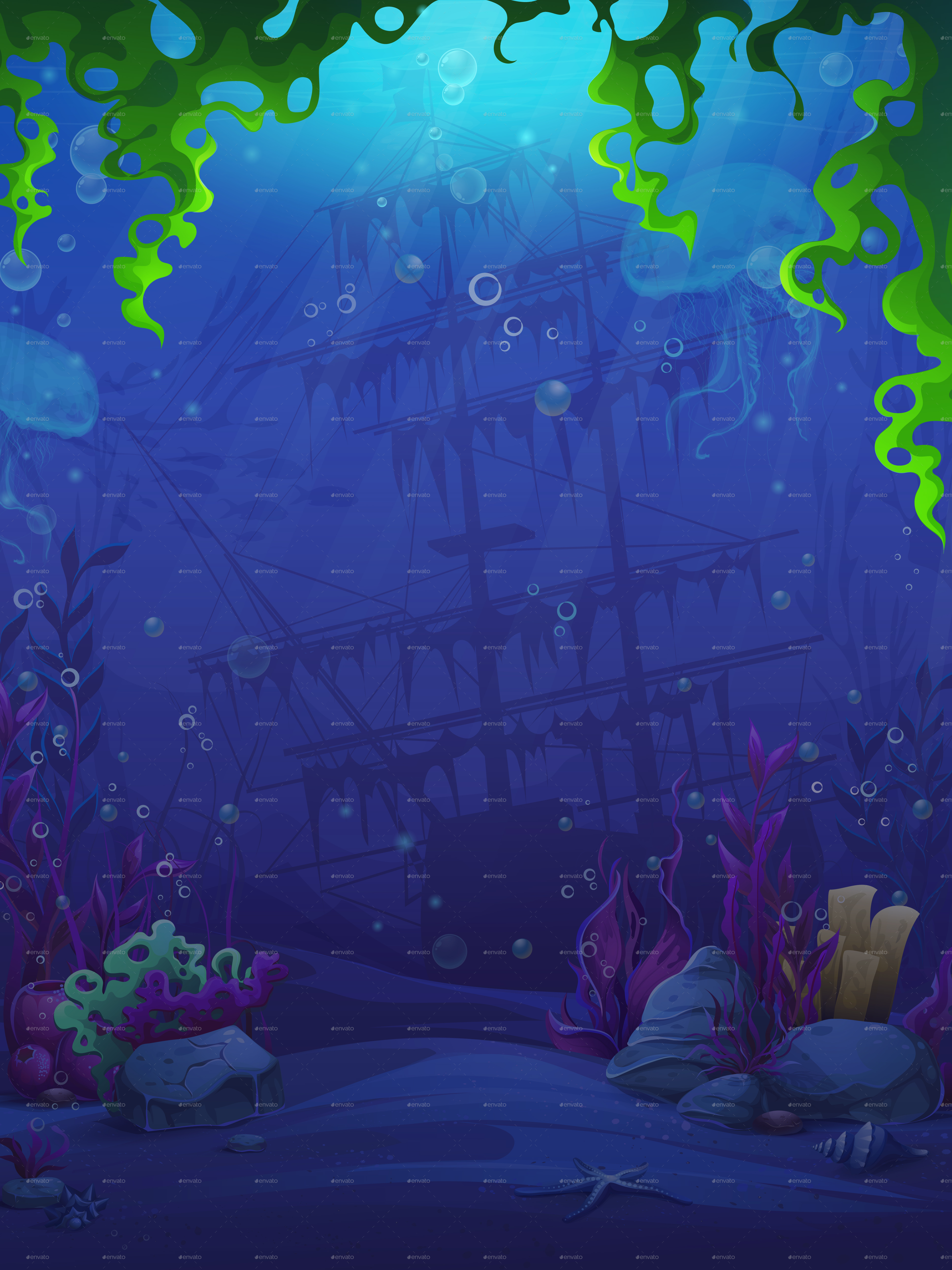 Fish World Match 3 for Tablets, Game Assets | GraphicRiver