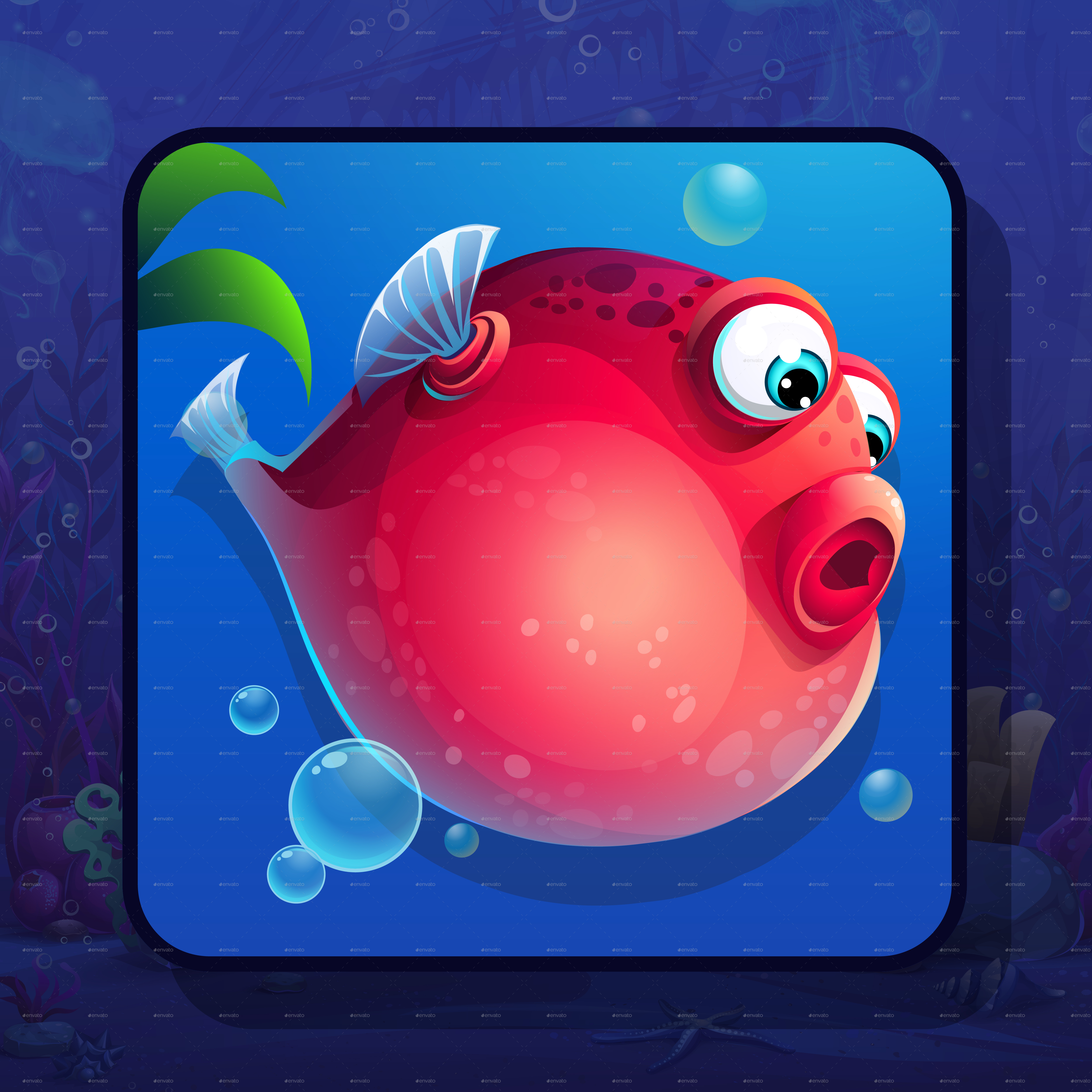 Fish World Match 3 for Tablets, Game Assets | GraphicRiver