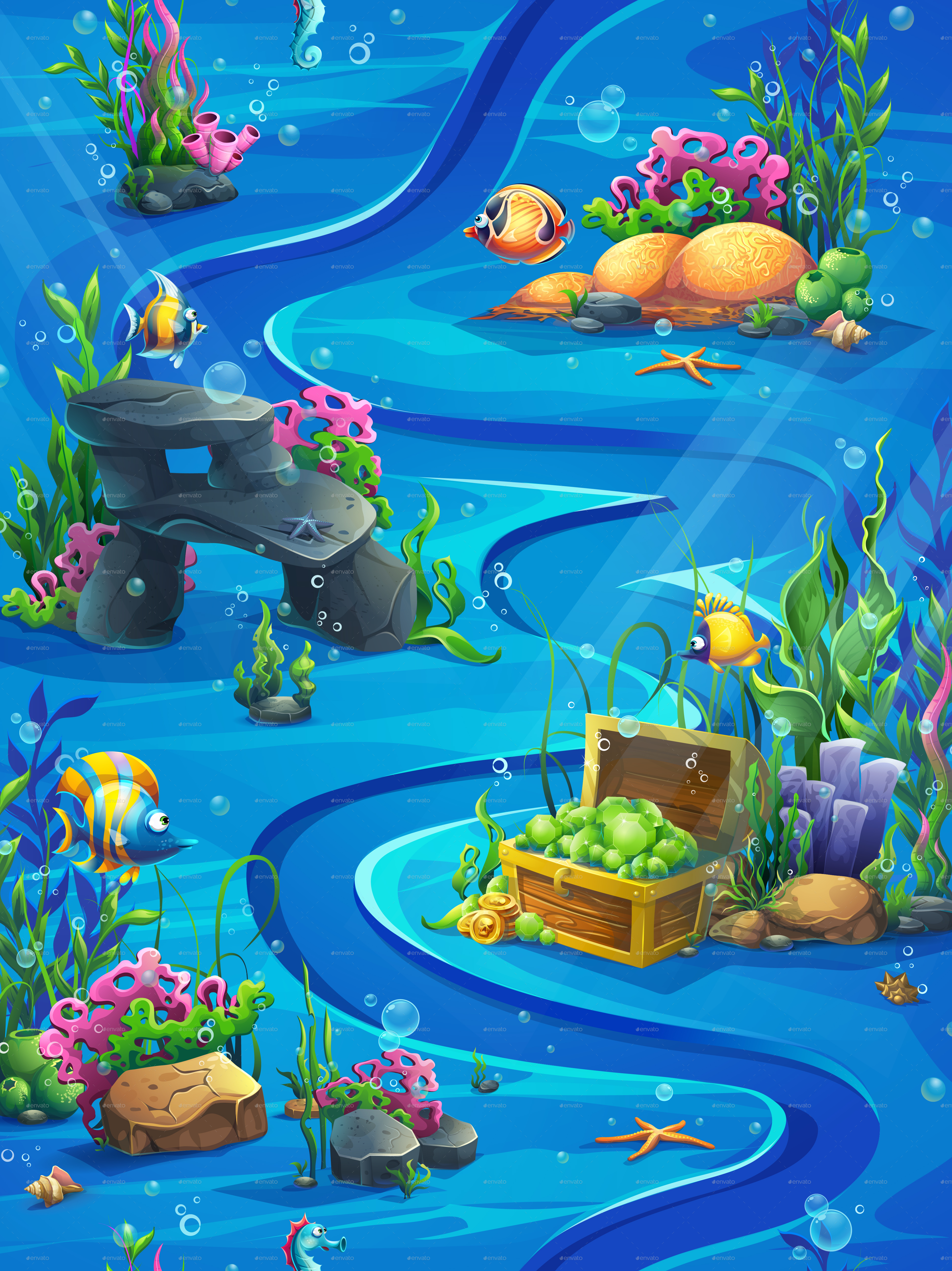 Fish World Match 3 for Tablets, Game Assets | GraphicRiver