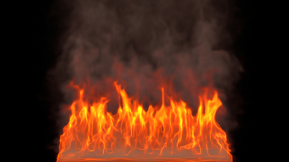 Realistic Fire Flames With Smoke, Motion Graphics | VideoHive