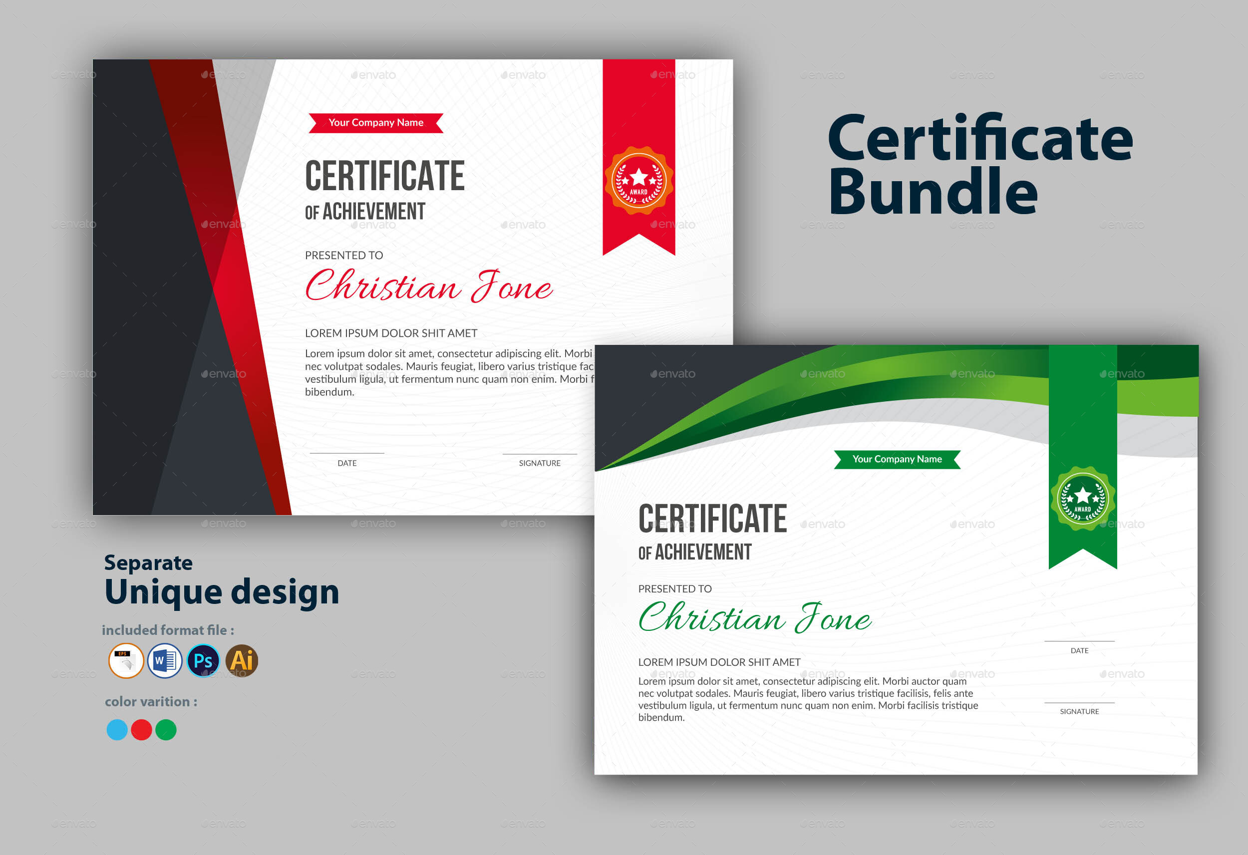 Certificate Bundle, Print Templates | GraphicRiver