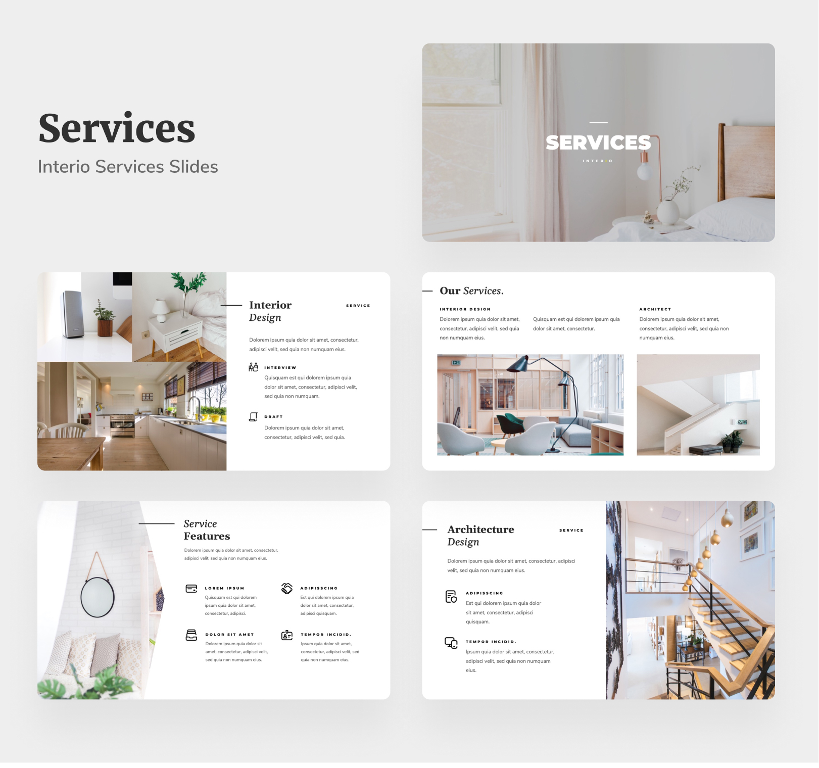 Interio - Creative Interior Design Google Slides Template, Presentation ...